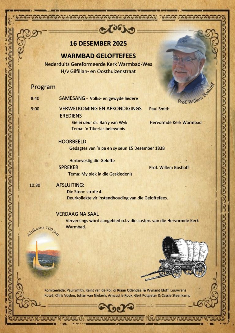 Geloftefees 2025 - Waterberg Online